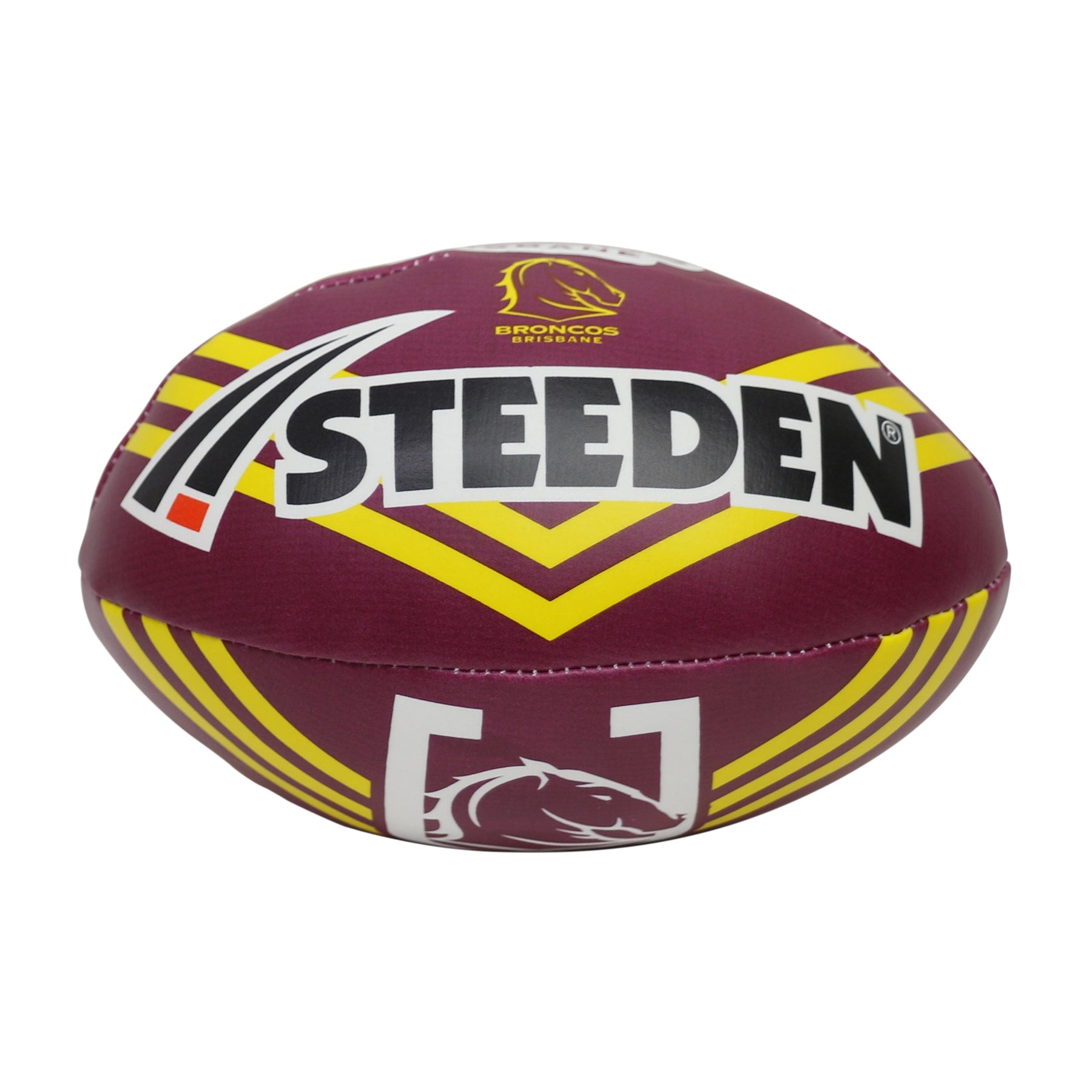 Brisbane Broncos NRL Steeden Supporter Sponge Ball 6 inch
