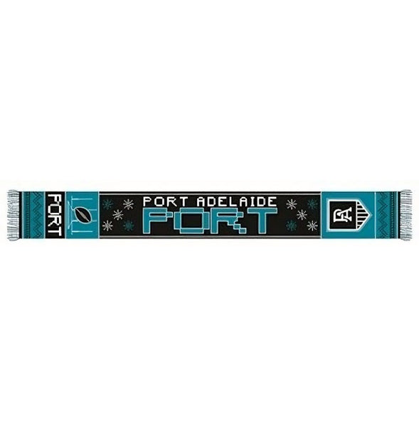 Port Adelaide Power Mens Adults Winter Wonderland Ugly Scarf