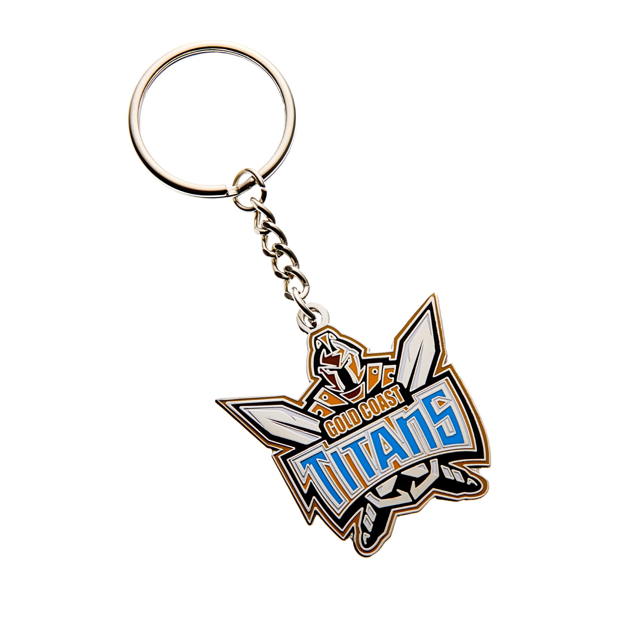 Gold Coast Titans NRL Metallic Logo Keyring